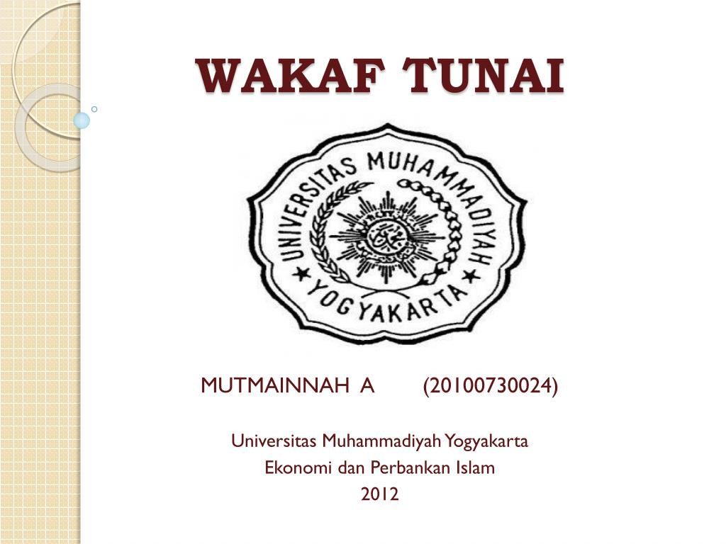 PPT - WAKAF TUNAI PowerPoint Presentation, free download - ID:3404990