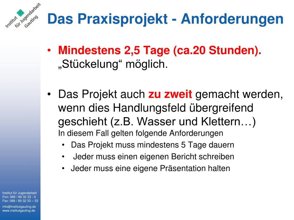 PPT - Das Praxisprojekt - Anforderungen PowerPoint Presentation, free ...