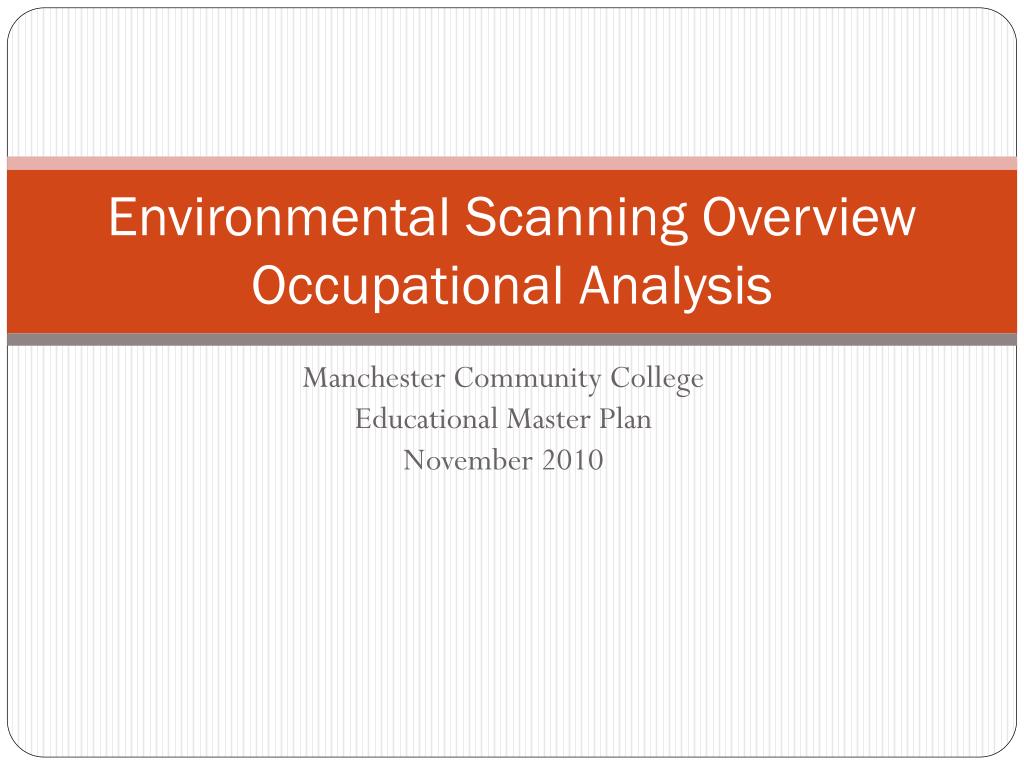 PPT - Environmental Scanning Overview Occupational Analysis PowerPoint ...
