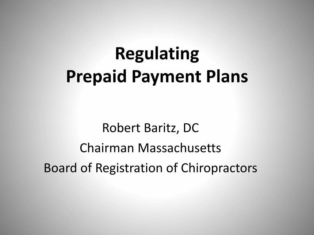 PPT - Regulating Prepaid Payment Plans PowerPoint Presentation, free ...