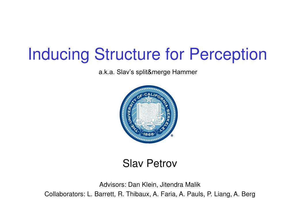 PPT - Inducing Structure for Perception PowerPoint Presentation, free ...