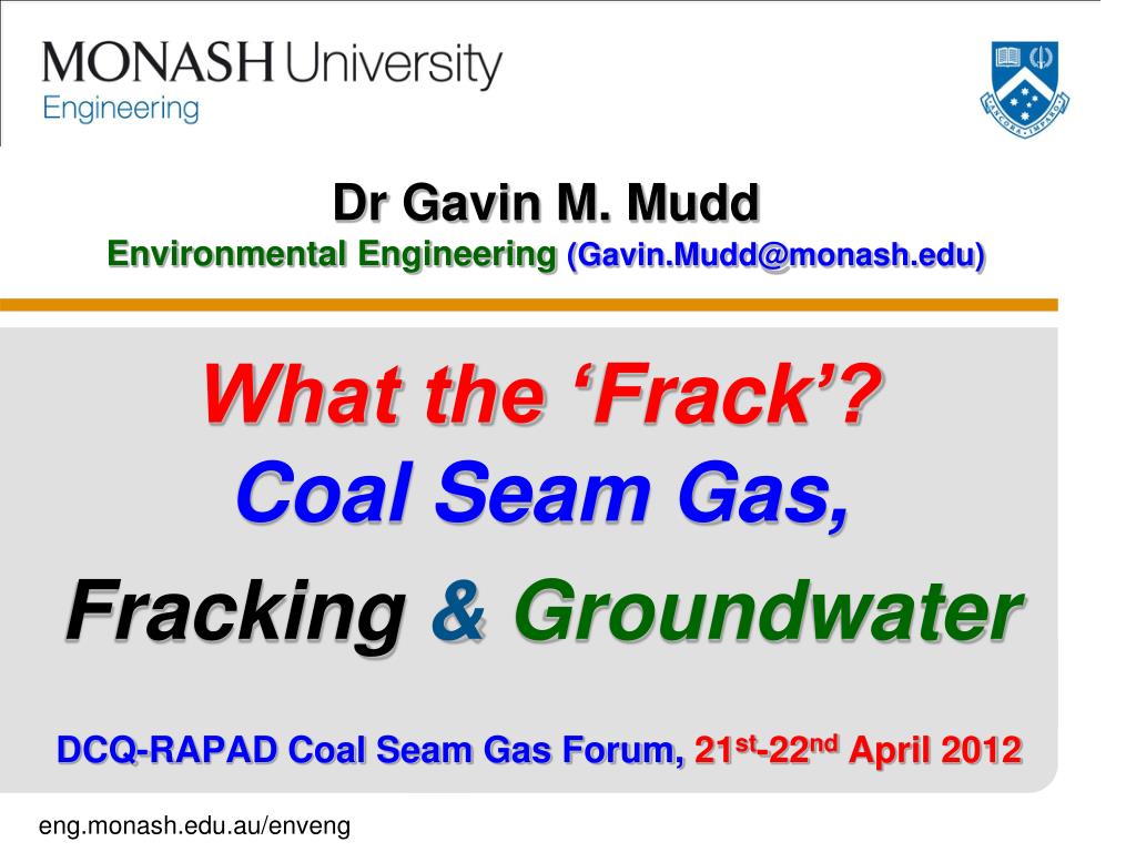 PPT - Dr Gavin M. Mudd Environmental Engineering (Gavin.Mudd@monash ...