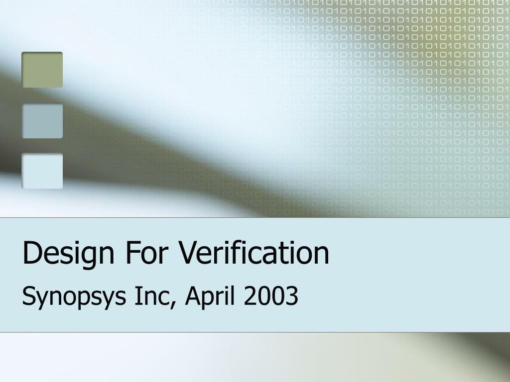 PPT - Design For Verification PowerPoint Presentation, free download ...