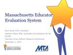 PPT - Overview of the New Massachusetts Educator Evaluation Framework ...