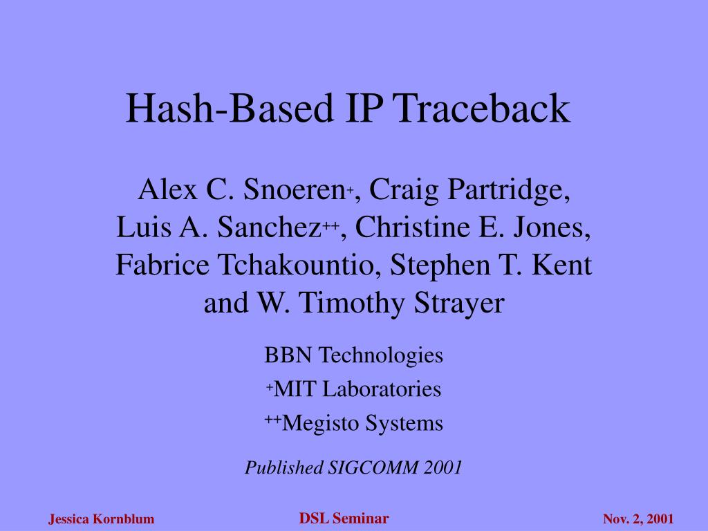 PPT - Hash-Based IP Traceback PowerPoint Presentation, free download ...