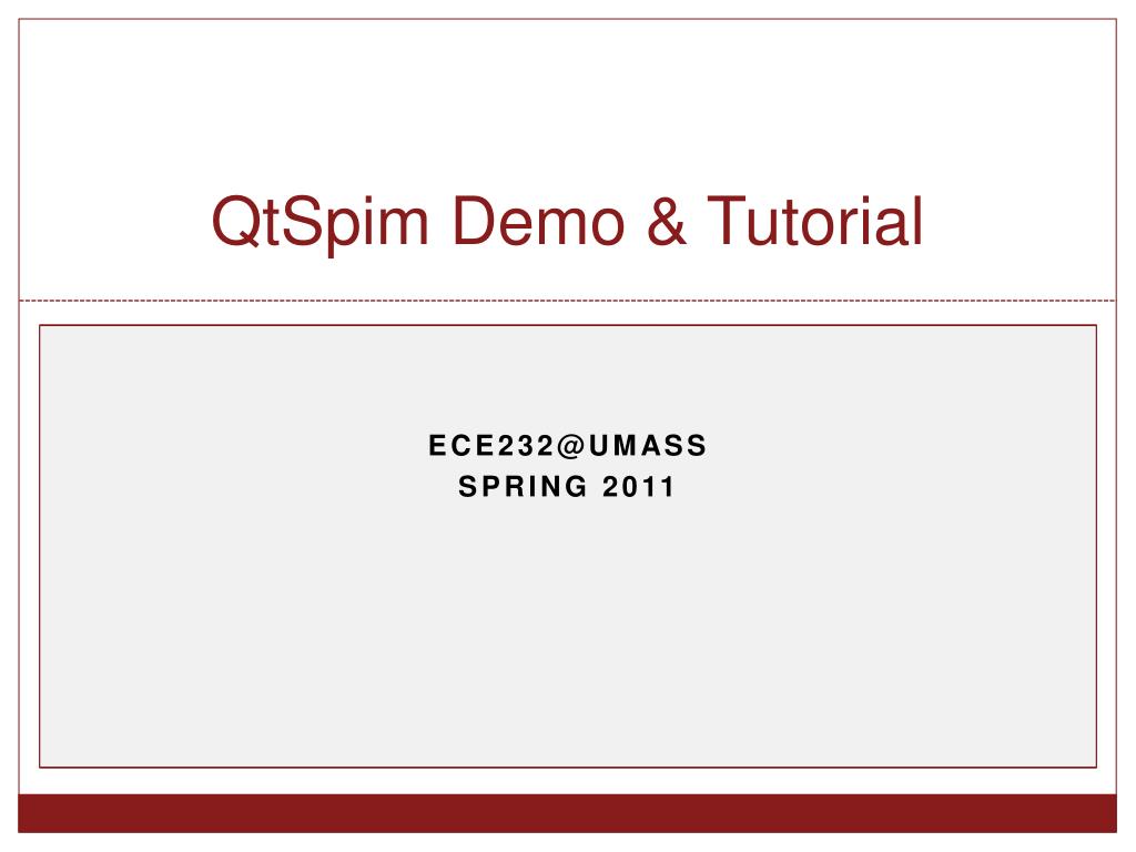 PPT - QtSpim Demo & Tutorial PowerPoint Presentation, free download ...