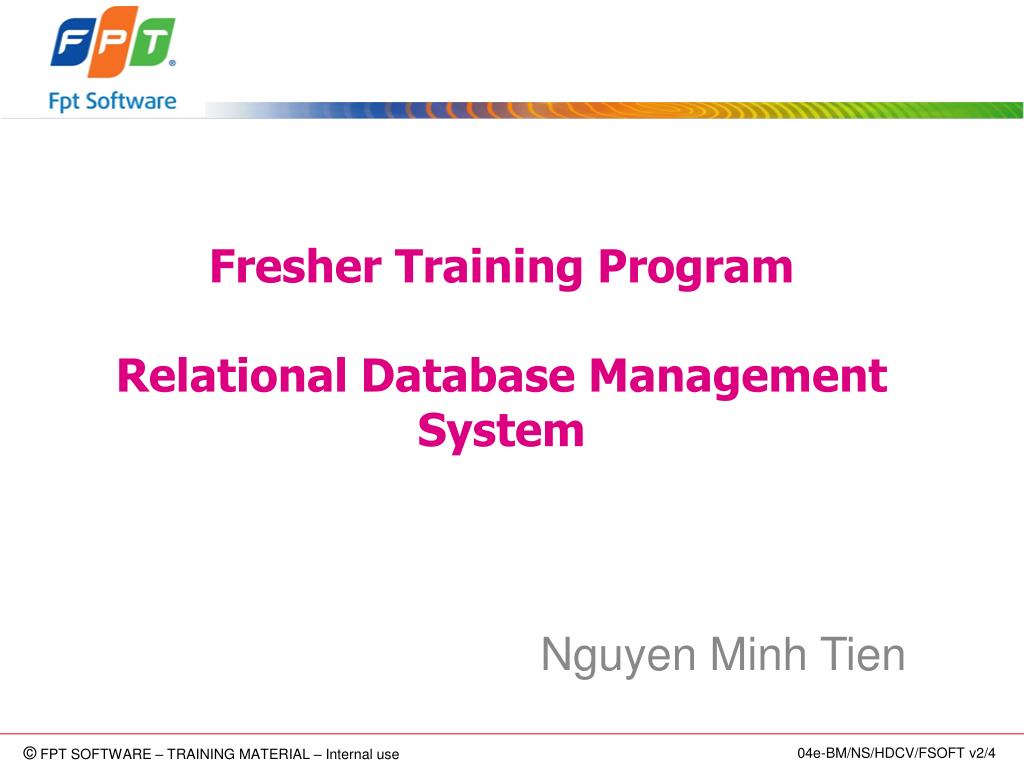 PPT - Fresher Training Program Relational Database Management System ...