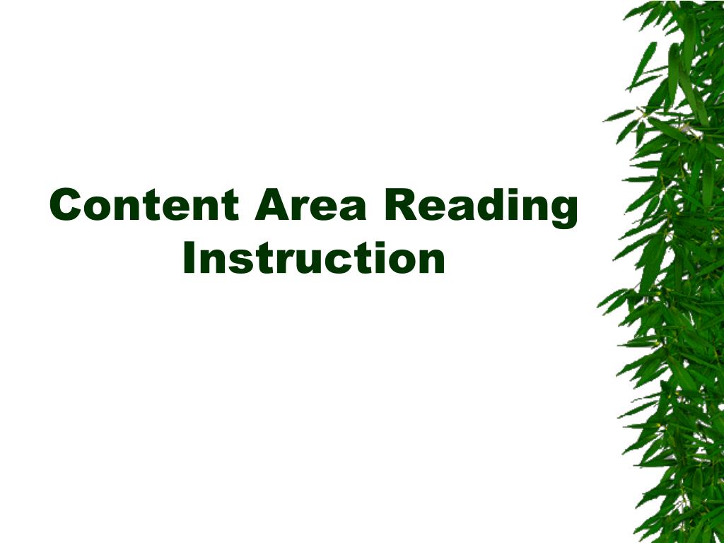 PPT - Content Area Reading Instruction PowerPoint Presentation, free ...