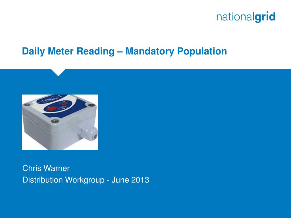PPT - Daily Meter Reading – Mandatory Population PowerPoint ...