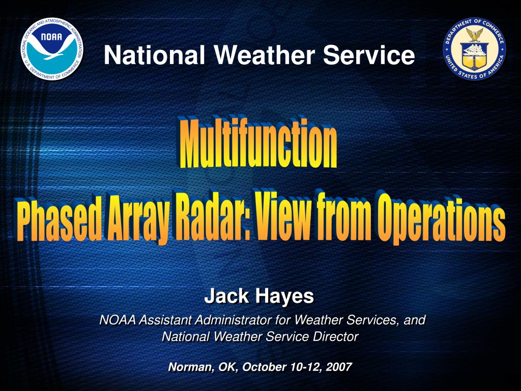 PPT - Multifunction Phased Array Radar: View from Operations PowerPoint ...
