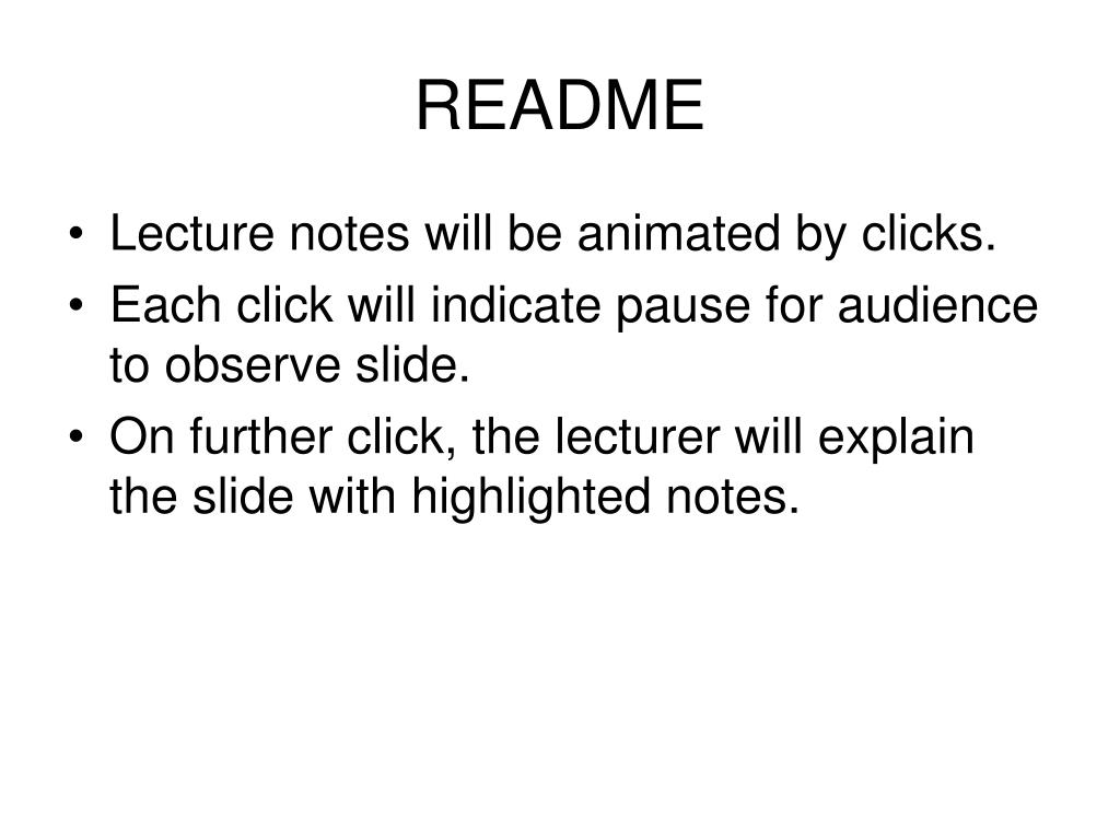 PPT - README PowerPoint Presentation, free download - ID:3420528