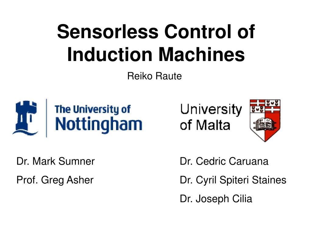 PPT - Sensorless Control of Induction Machines PowerPoint Presentation ...