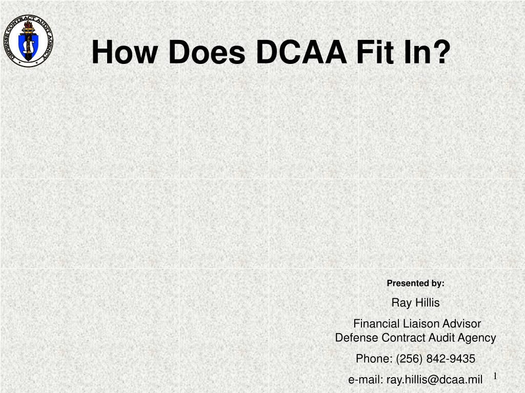 PPT - How Does DCAA Fit In? PowerPoint Presentation, free download - ID ...