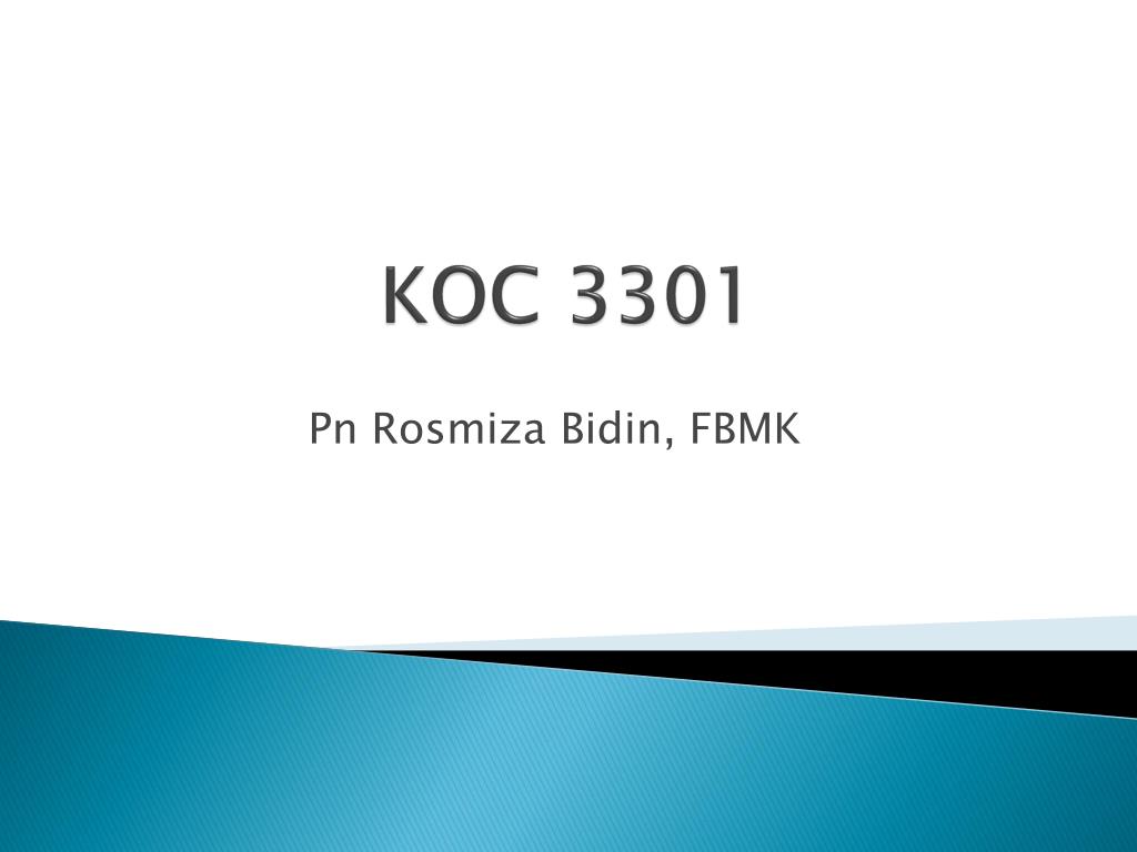 PPT - KOC 3301 PowerPoint Presentation, free download - ID:3424678