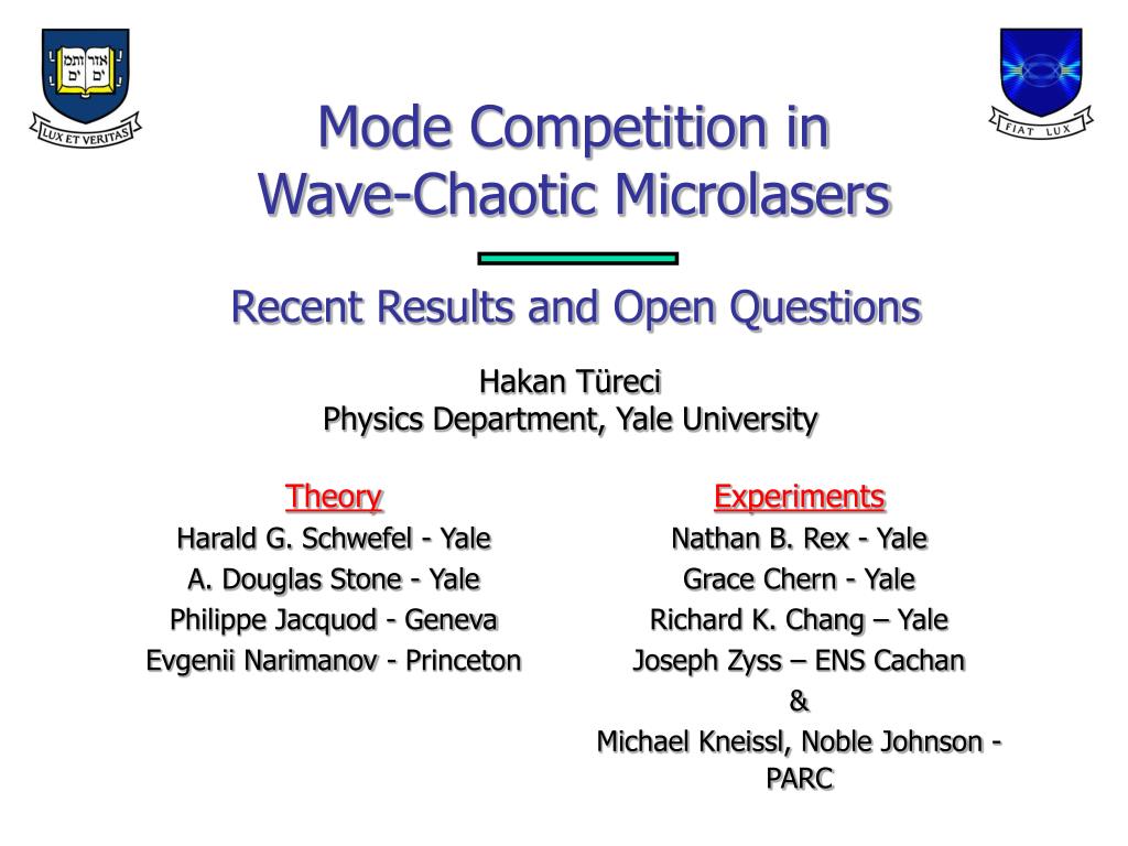 PPT - Mode Competition in Wave-Chaotic Microlasers PowerPoint ...