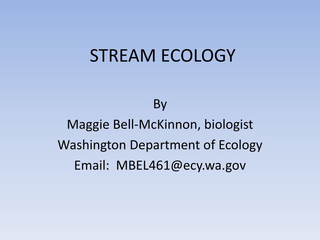 PPT - STREAM ECOLOGY PowerPoint Presentation, free download - ID:3427906