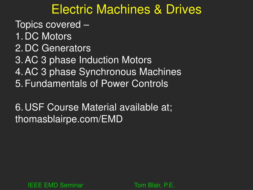 PPT - Electric Machines & Drives PowerPoint Presentation, free download ...