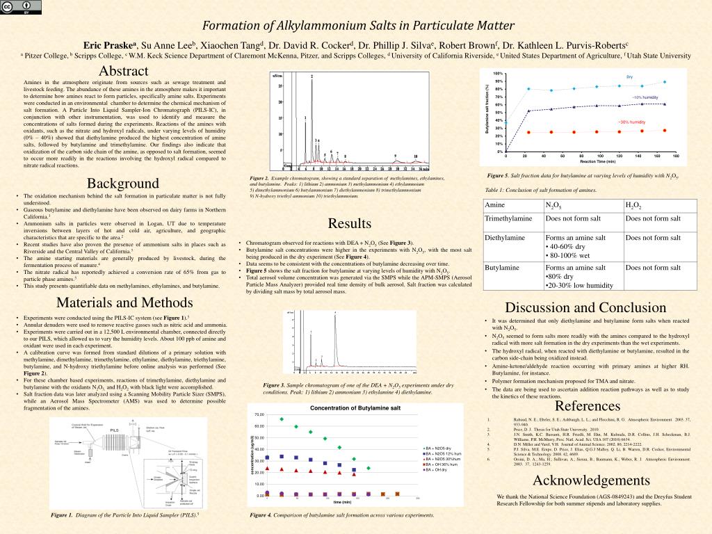 PPT - Formation of Alkylammonium Salts in Particulate Matter PowerPoint ...
