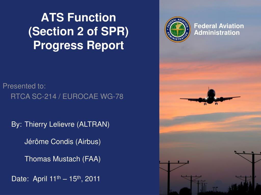 PPT - ATS Function (Section 2 of SPR) Progress Report PowerPoint ...