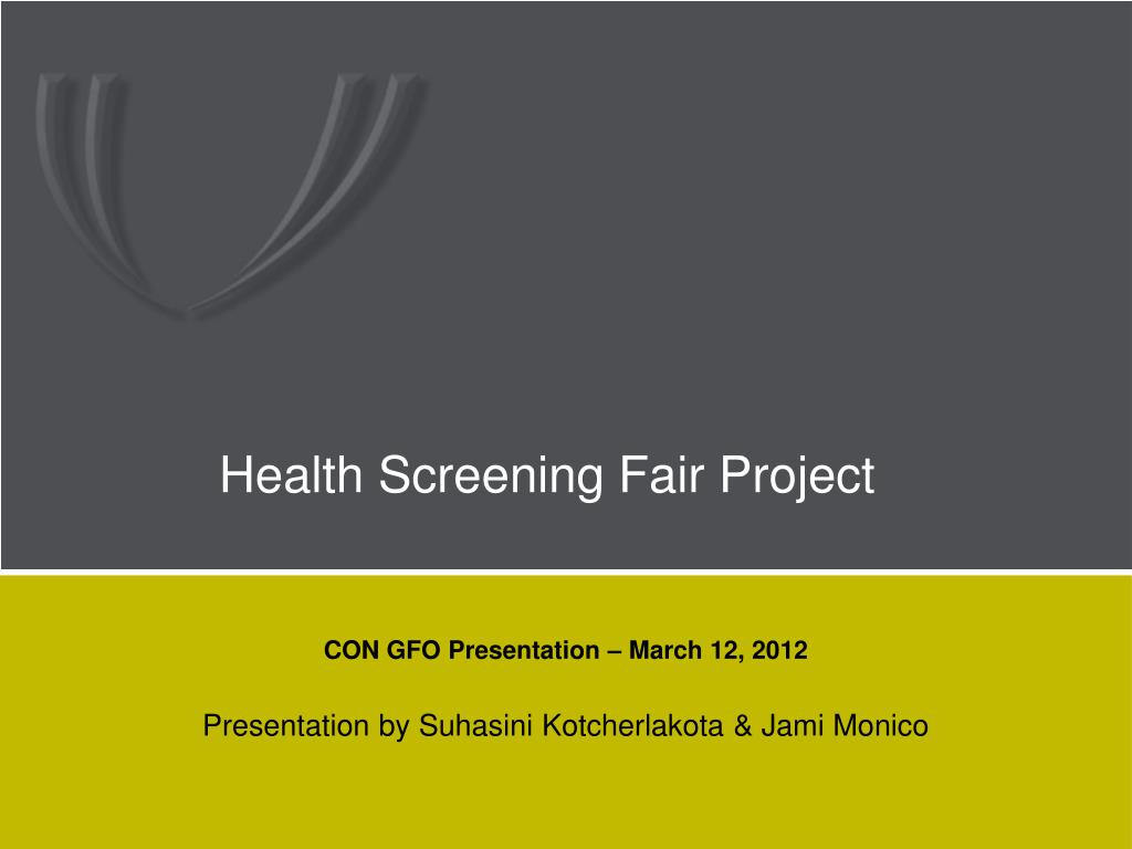 PPT - Health Screening Fair Project PowerPoint Presentation, free ...