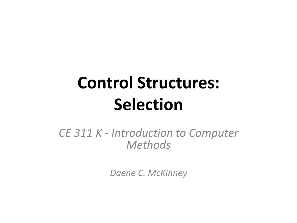 PPT - Introduction to ASCII and Control Structures PowerPoint ...