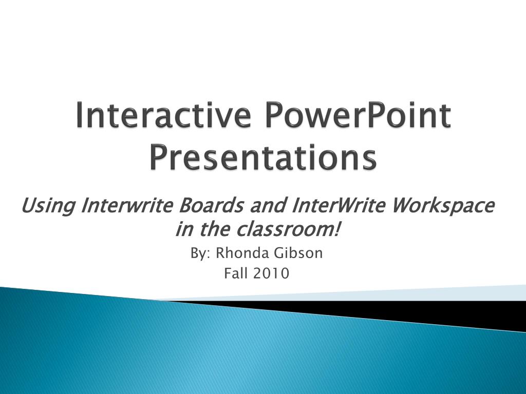 PPT - Interactive PowerPoint Presentations PowerPoint Presentation ...