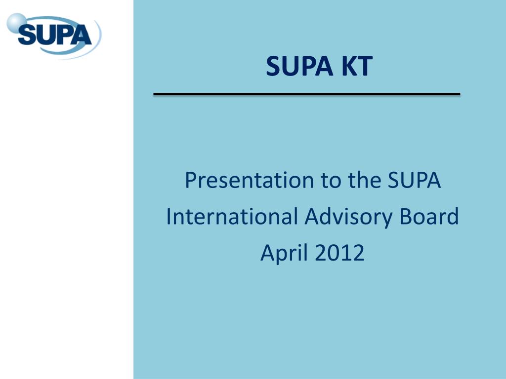 PPT - SUPA KT PowerPoint Presentation, free download - ID:3440403