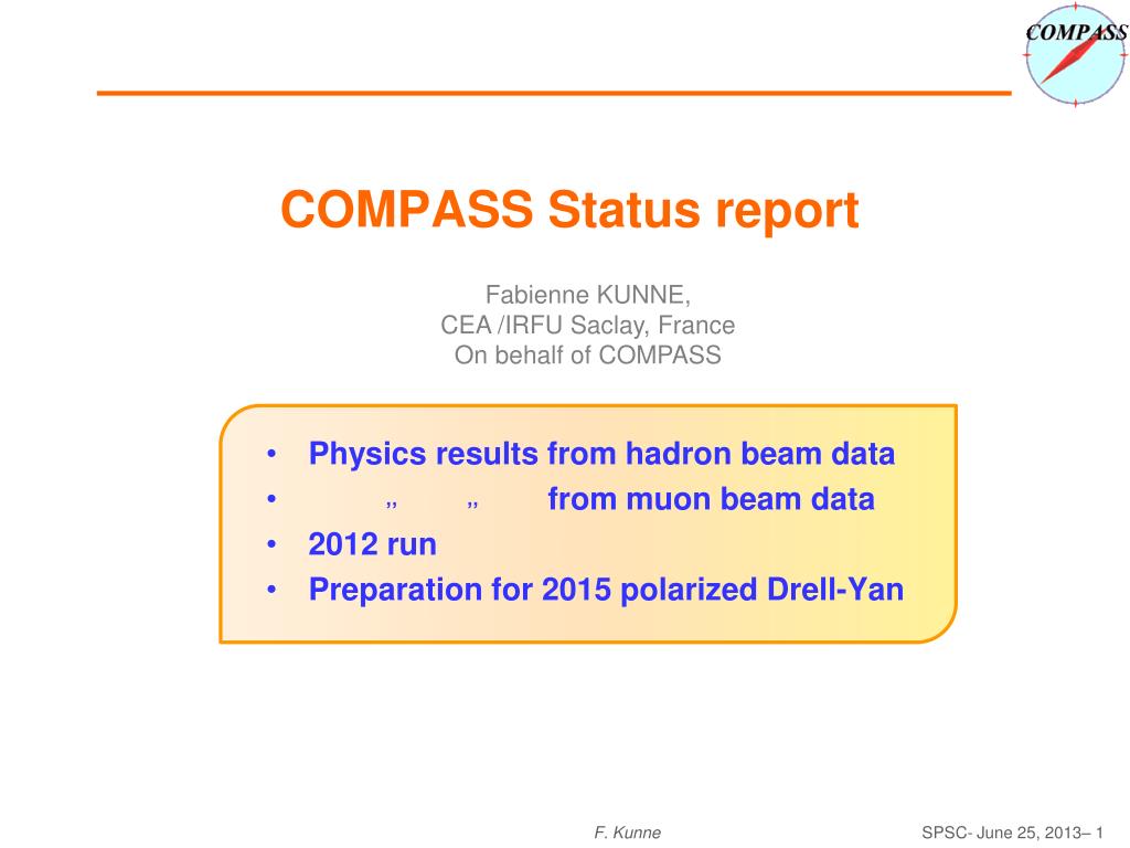 PPT - COMPASS Status report PowerPoint Presentation, free download - ID ...