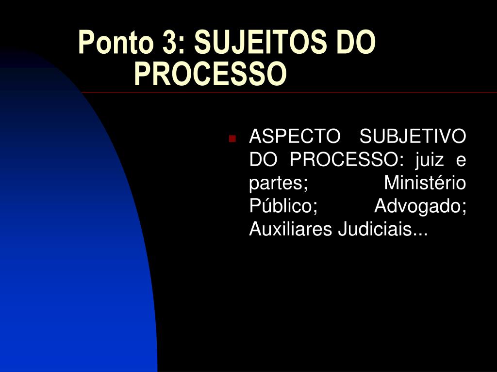 PPT - Ponto 3: SUJEITOS DO PROCESSO PowerPoint Presentation, free download - ID:3444847