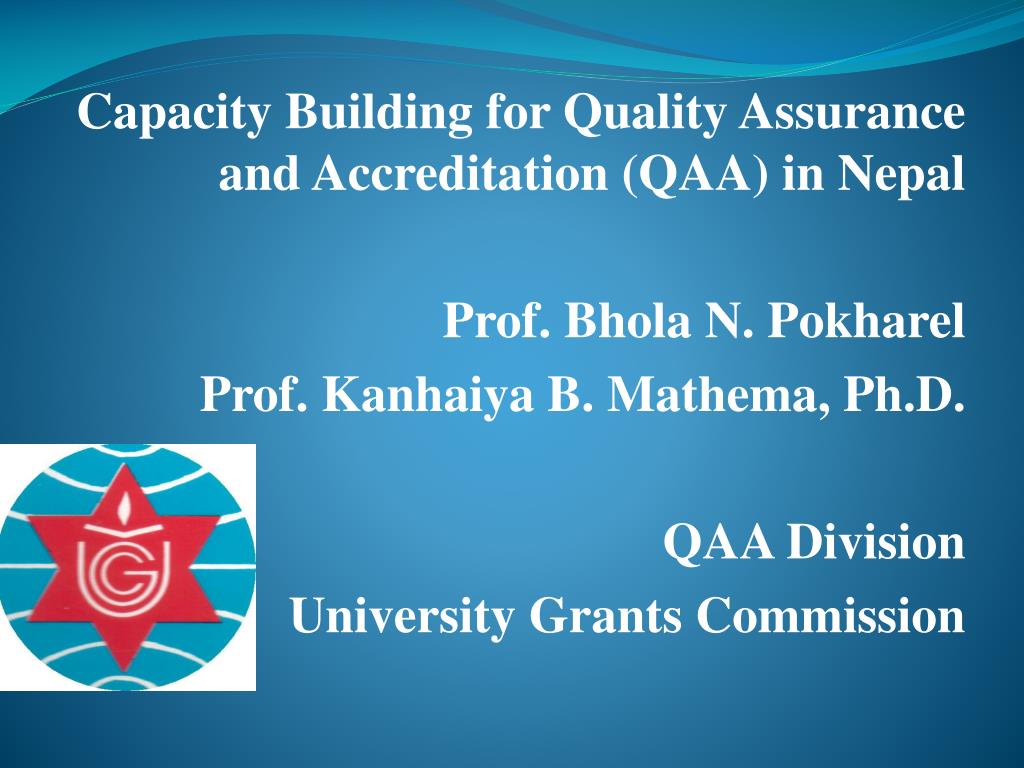 PPT - Capacity Building for Quality Assurance and Accreditation (QAA ...