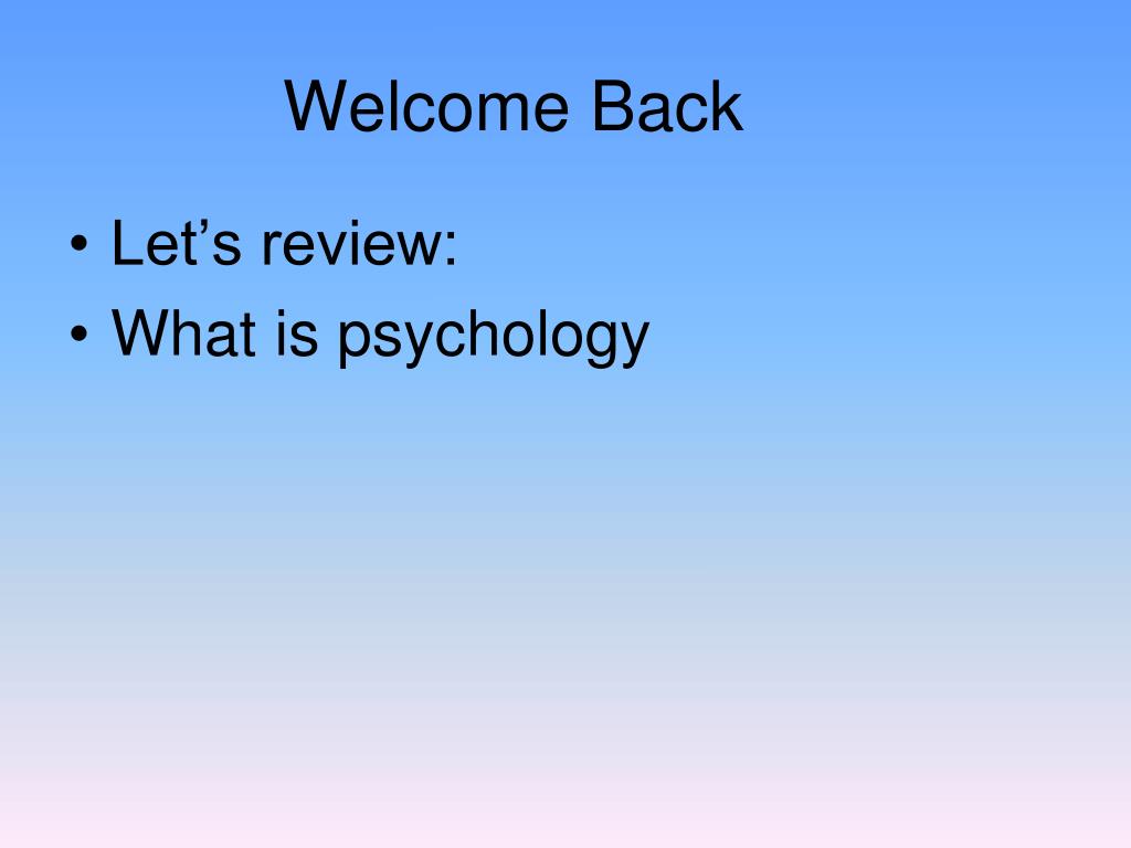PPT - Welcome Back PowerPoint Presentation, free download - ID:3453516