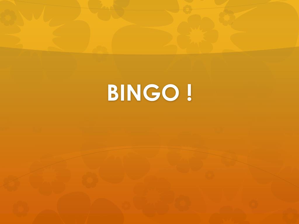 PPT - BINGO ! PowerPoint Presentation, free download - ID:3455162