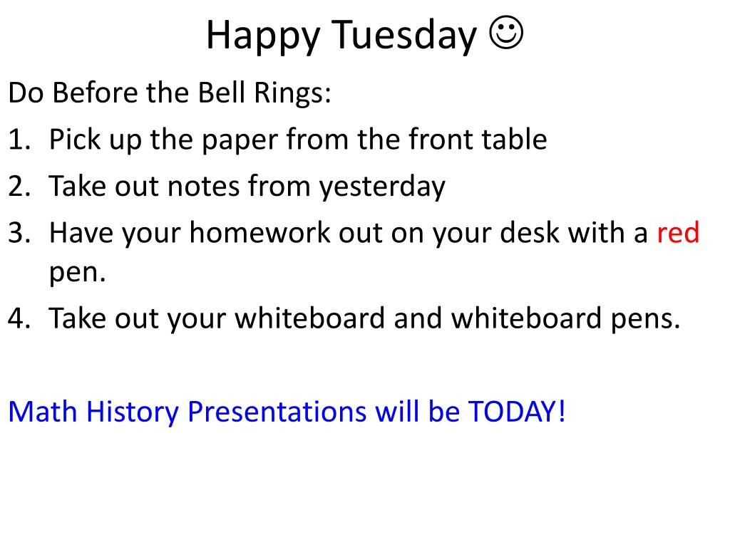 PPT - Happy Tuesday PowerPoint Presentation, free download - ID:3455732