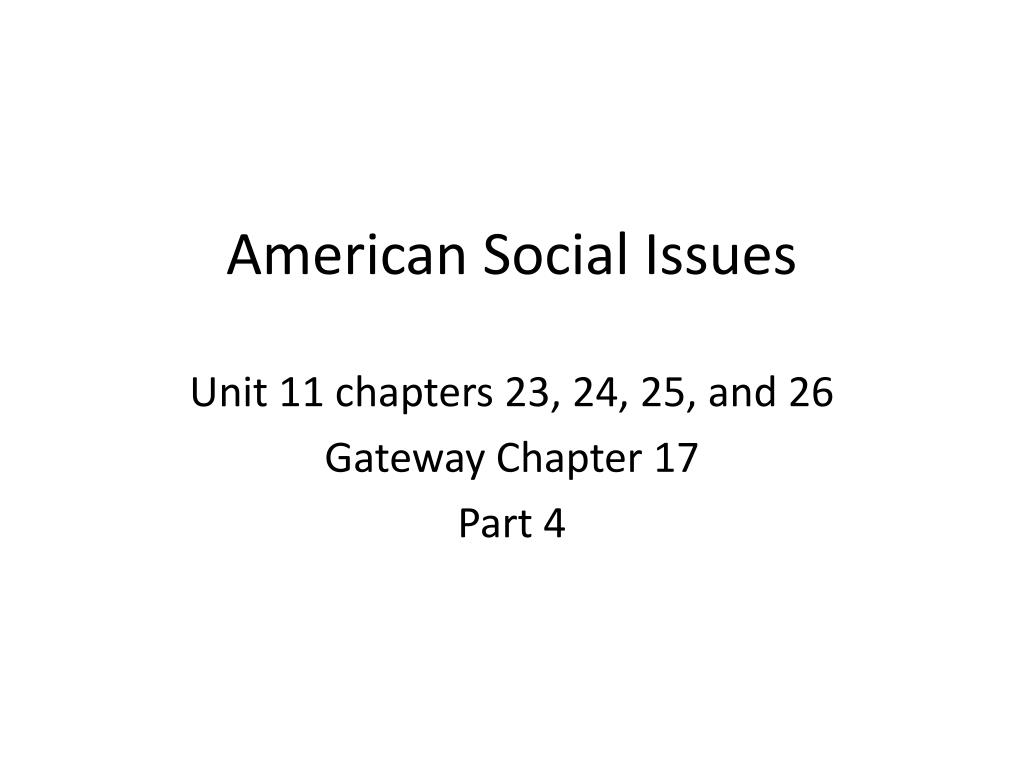PPT - American Social Issues PowerPoint Presentation, free download ...