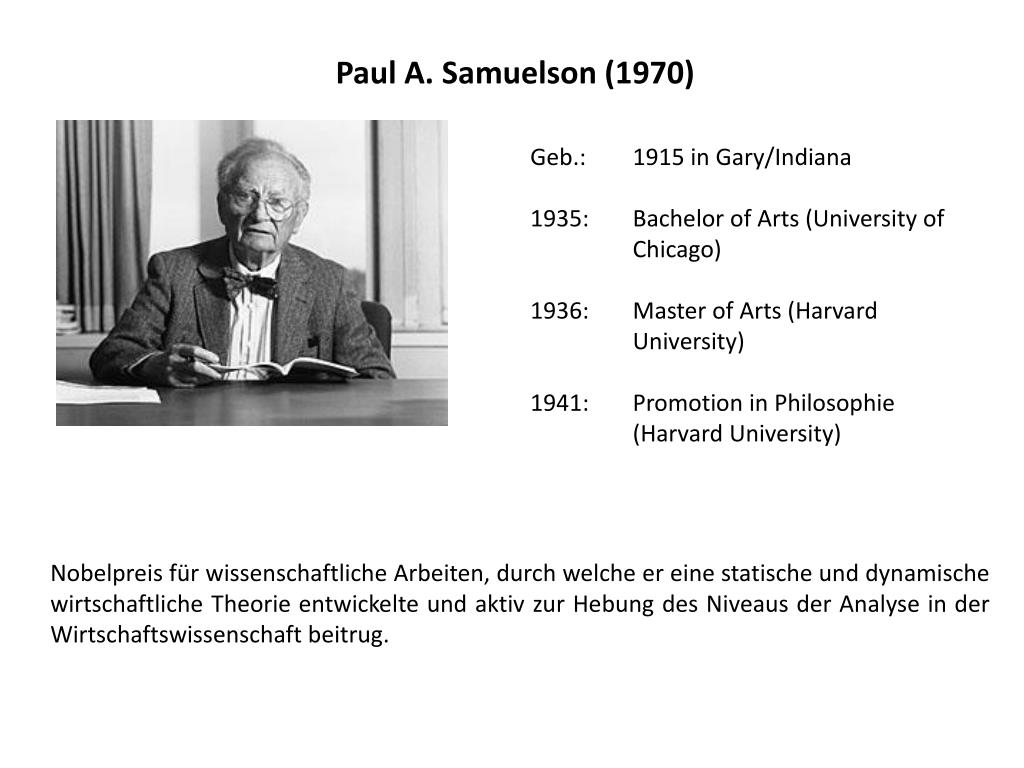 PPT - Paul A. Samuelson (1970) PowerPoint Presentation, free download ...