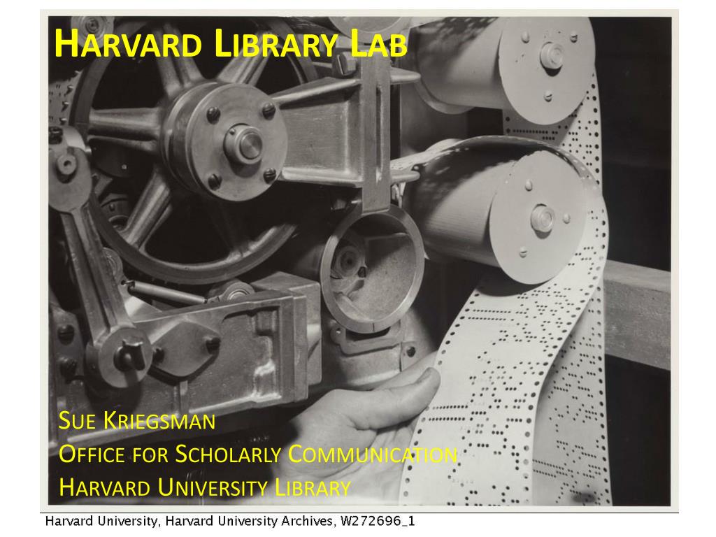 PPT - Harvard Library Lab PowerPoint Presentation, free download - ID ...