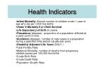PPT - HEALTH INDICATORS PowerPoint Presentation, free download - ID:5851835