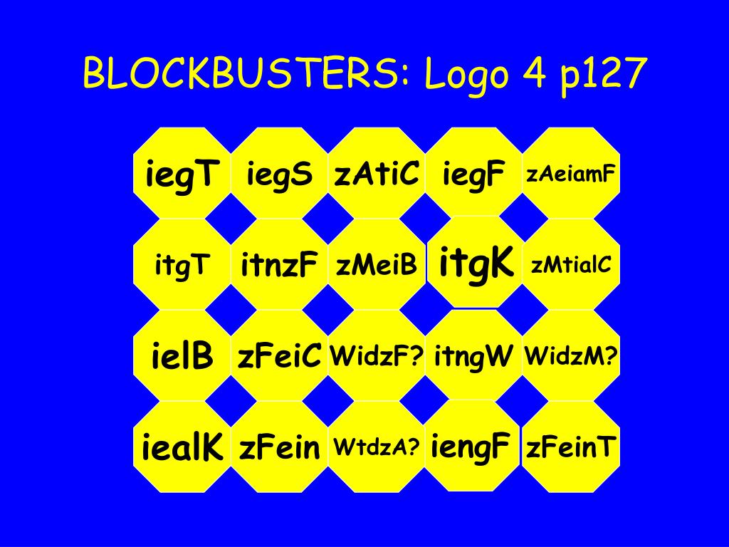 PPT - BLOCKBUSTERS: Logo 4 p127 PowerPoint Presentation, free download ...