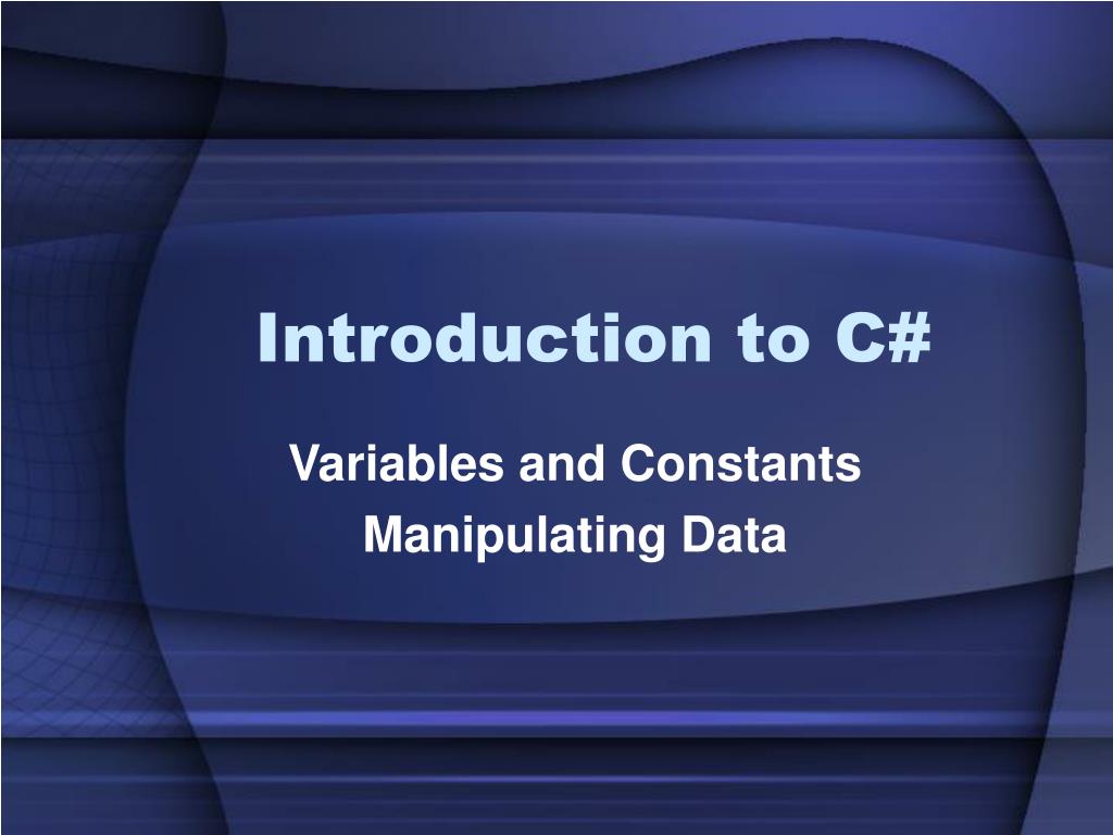 PPT - Introduction to C# PowerPoint Presentation, free download - ID ...