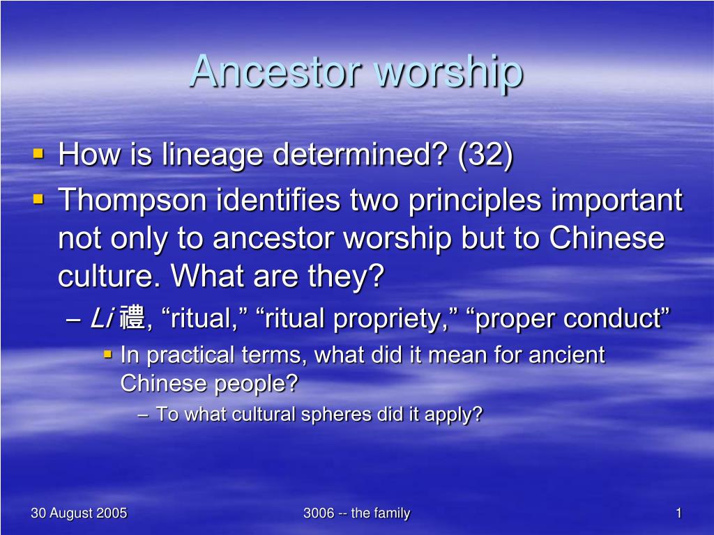 PPT - Ancestor worship PowerPoint Presentation, free download - ID:3468088