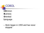 PPT - COBOL PowerPoint Presentation, free download - ID:6030518
