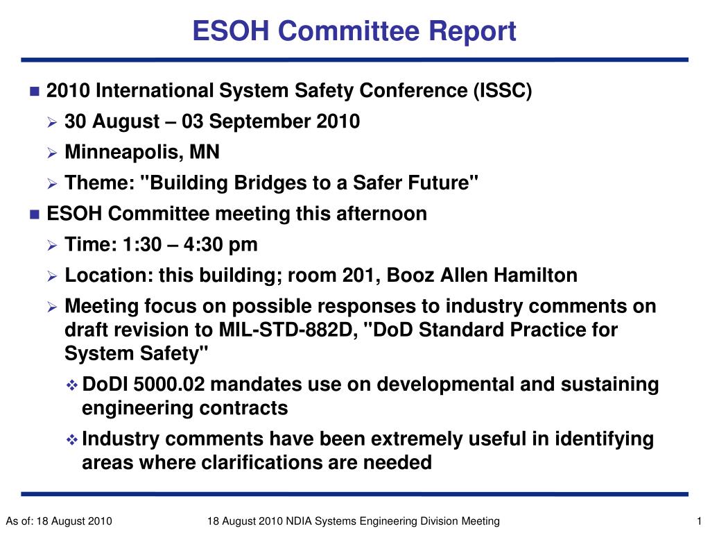 PPT - ESOH Committee Report PowerPoint Presentation, free download - ID ...