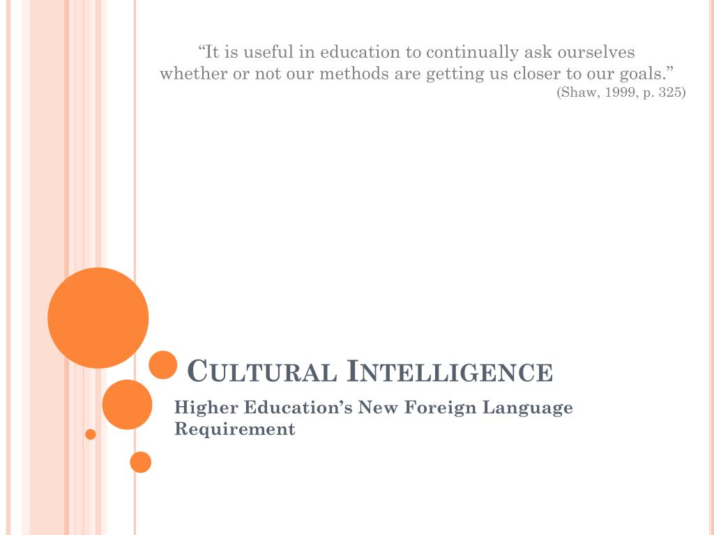 PPT - Cultural Intelligence PowerPoint Presentation, free download - ID ...
