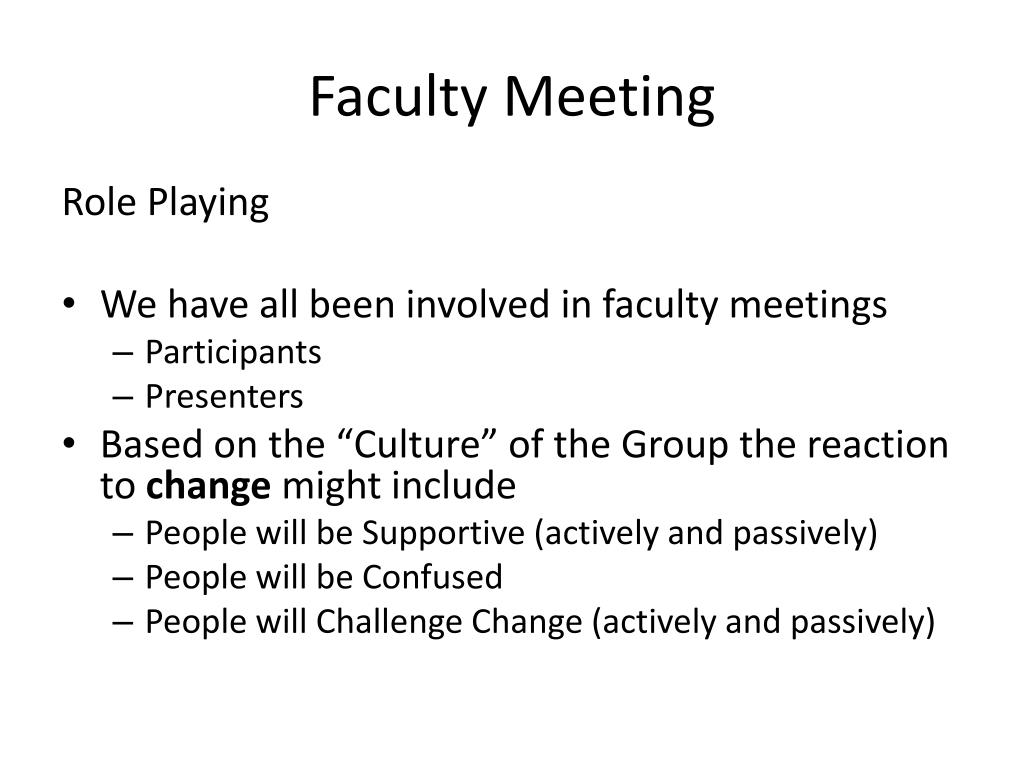 PPT - Faculty Meeting PowerPoint Presentation, free download - ID:3474778