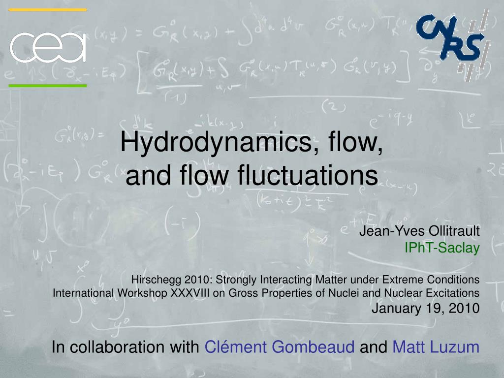 PPT - Hydrodynamics, flow, and flow fluctuations PowerPoint ...