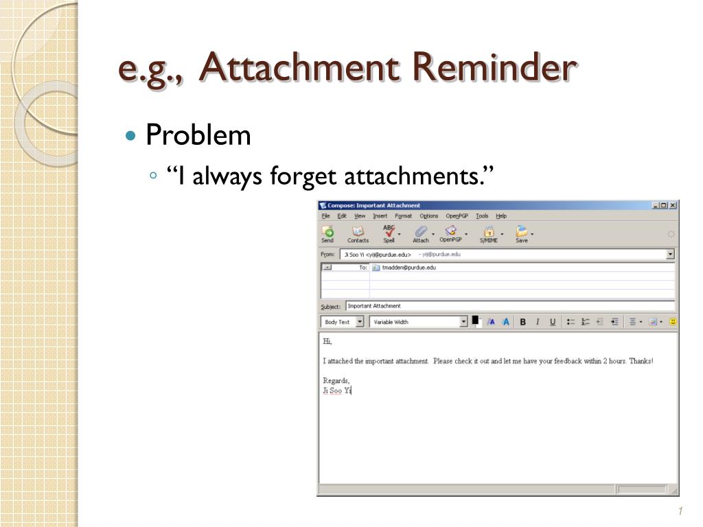 PPT - e.g., Attachment Reminder PowerPoint Presentation, free download ...