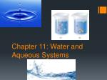 PPT - CHAPTER 2 Water and Aqueous Solutions PowerPoint Presentation ...