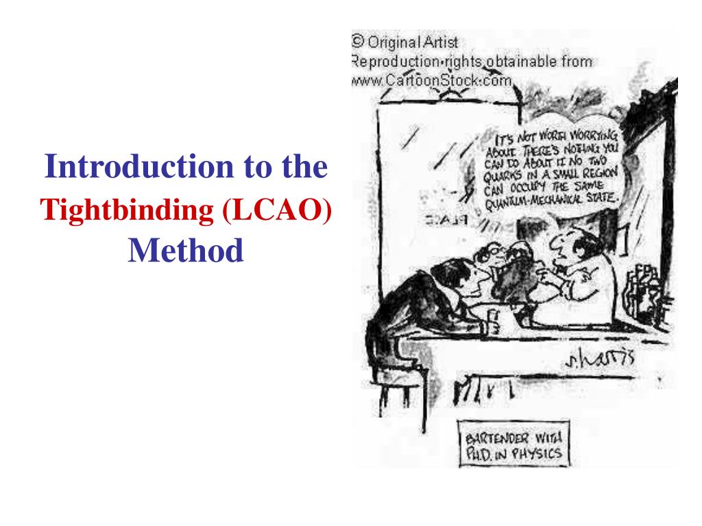 PPT - Introduction to the Tightbinding (LCAO) Method PowerPoint ...