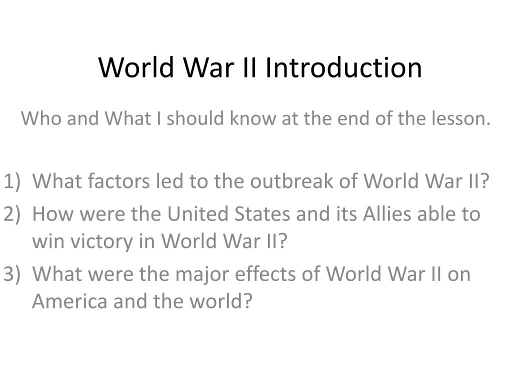 PPT - World War II Introduction PowerPoint Presentation, free download ...