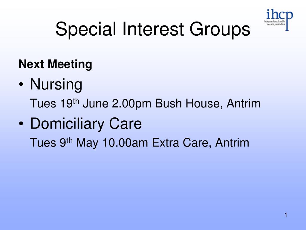 PPT - Special Interest Groups PowerPoint Presentation, free download ...